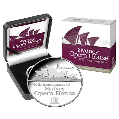 2013 $1 40th Anniversary - Sydney Opera House 1oz Silver Coin – Coin City