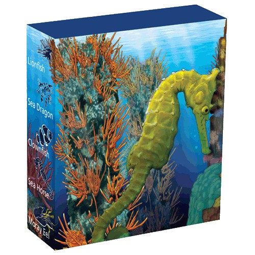 2010 50c Australian Sea Life Series - Seahorse 1/2oz Silver Proof Coin ...