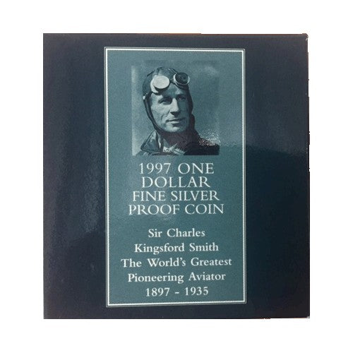 1997 $1 Sir Charles Kingsford Smith Silver Proof Coin – Coin City