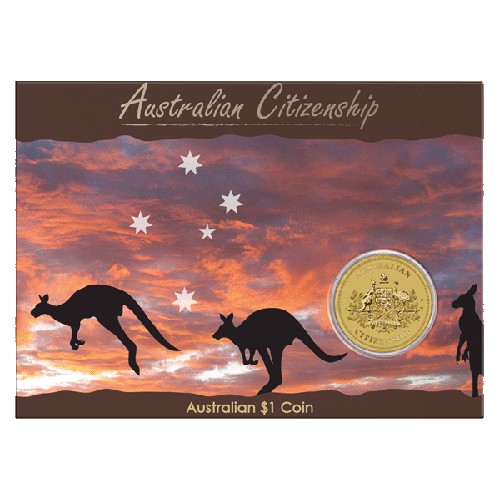 2010 $1 Australian Citizenship Coin in Card – Coin City