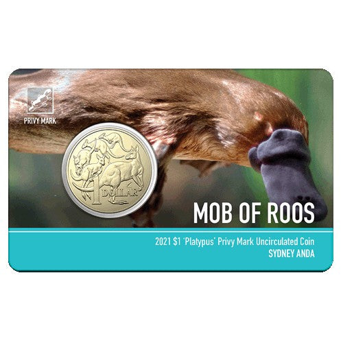2021 $1 Sydney Money Expo ANDA Mob of Roos Platypus Privy Mark – Coin City