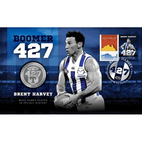 2016 Brent Harvey Boomer 427 Medallion & Stamp Cover PNC – Coin City